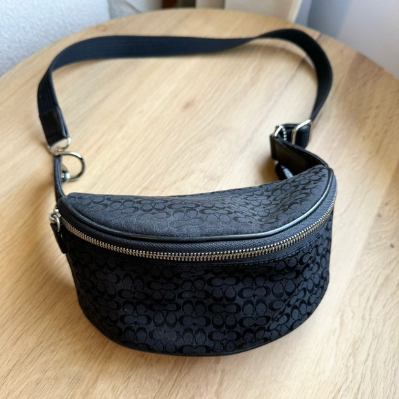 Coach | Bags | Coach Signature Cotton Canvas Fanny Belt Bag | Poshmark